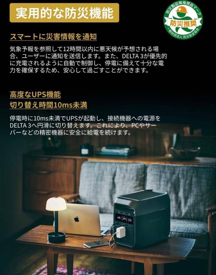 残り一点【新品未開封】EcoFlow ポータブル電源 DELTA 3