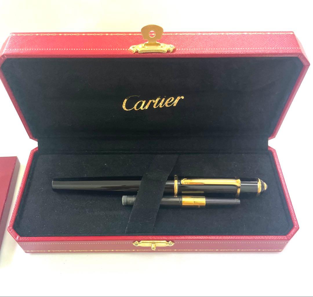 超美品　カルティエ 万年筆 ブラック ペン先 18K Au750