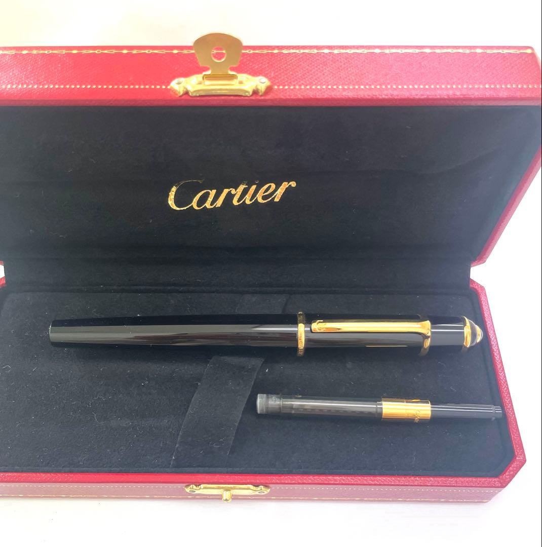 超美品　カルティエ 万年筆 ブラック ペン先 18K Au750