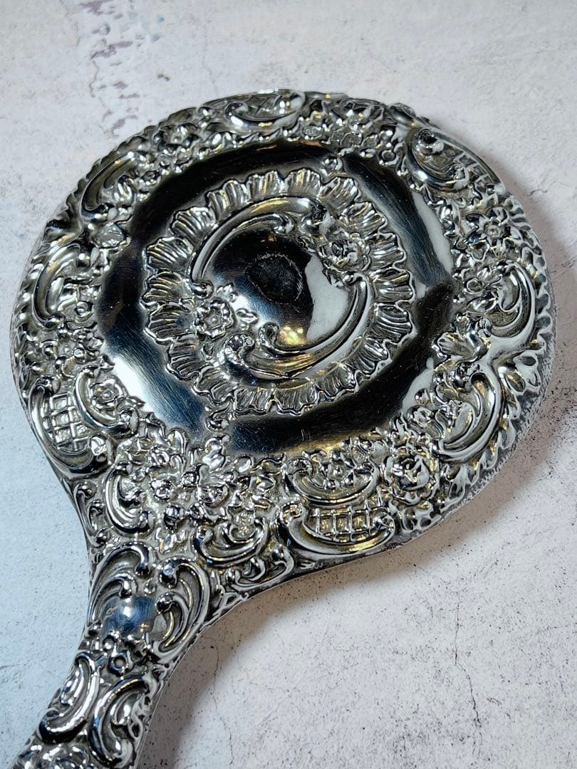英国製　アンティーク　手鏡　ミラー　イギリス　antique silver