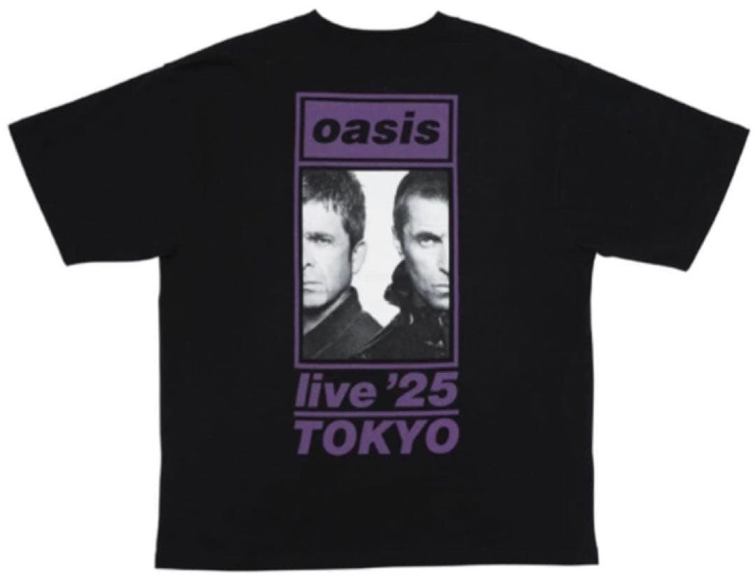 【新品未開封完売品】oasis 黒 Tシャツ Lサイズ　会場限定1025日付