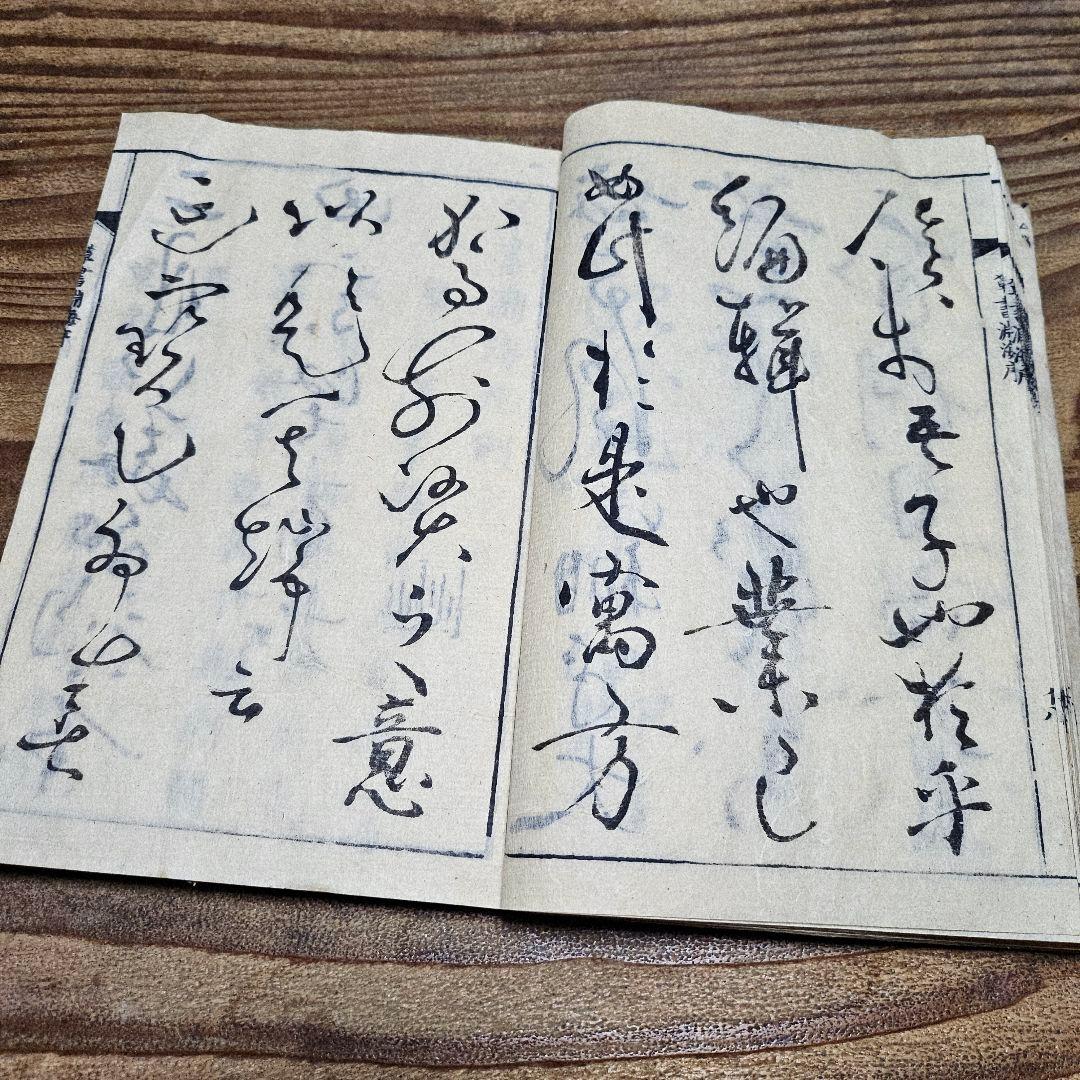 LL9711 古い和本 『 草書淵海 ２冊揃』井出臥渓 漢字 手本 書道 古文書