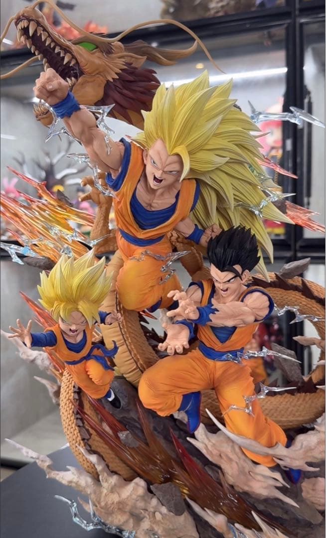 ドラゴンボール 親子波 孫悟飯 孫悟天 孫悟空 フィギュア ガレージキット