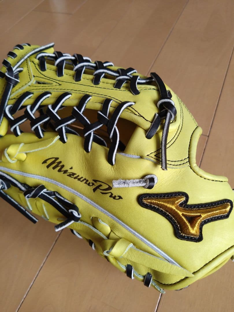 MizunoPro 硬式グラブ ナチュラルライム 外野手AXI型 サイズ18N