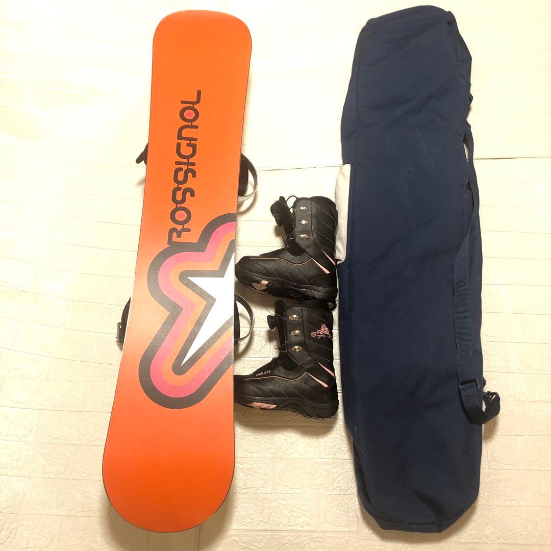 ROSSIGNOL スノーボード140cm ブーツ23.5cm バッグ セット
