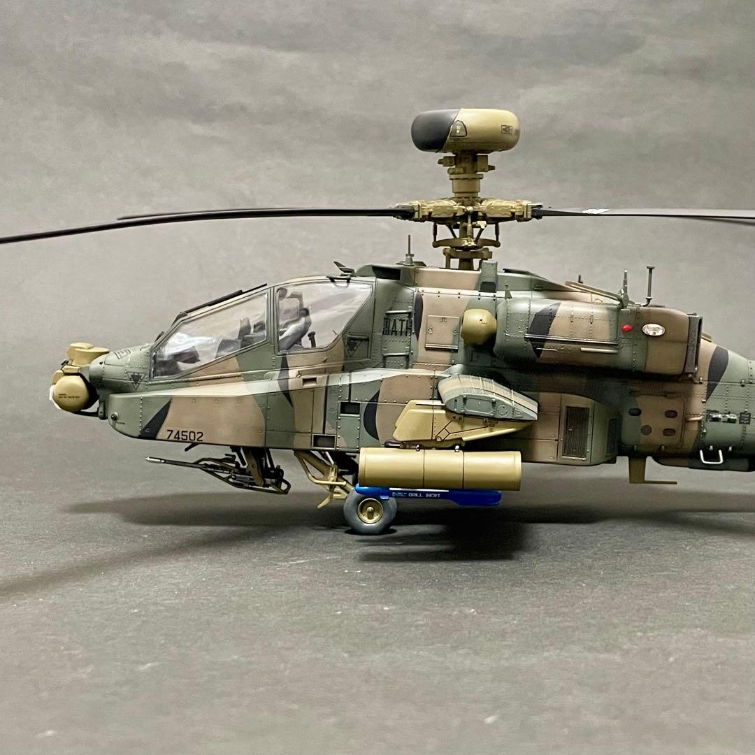 【完成品】 ハセガワ 1/48 AH-64D アパッチロングボウ 陸上自衛隊