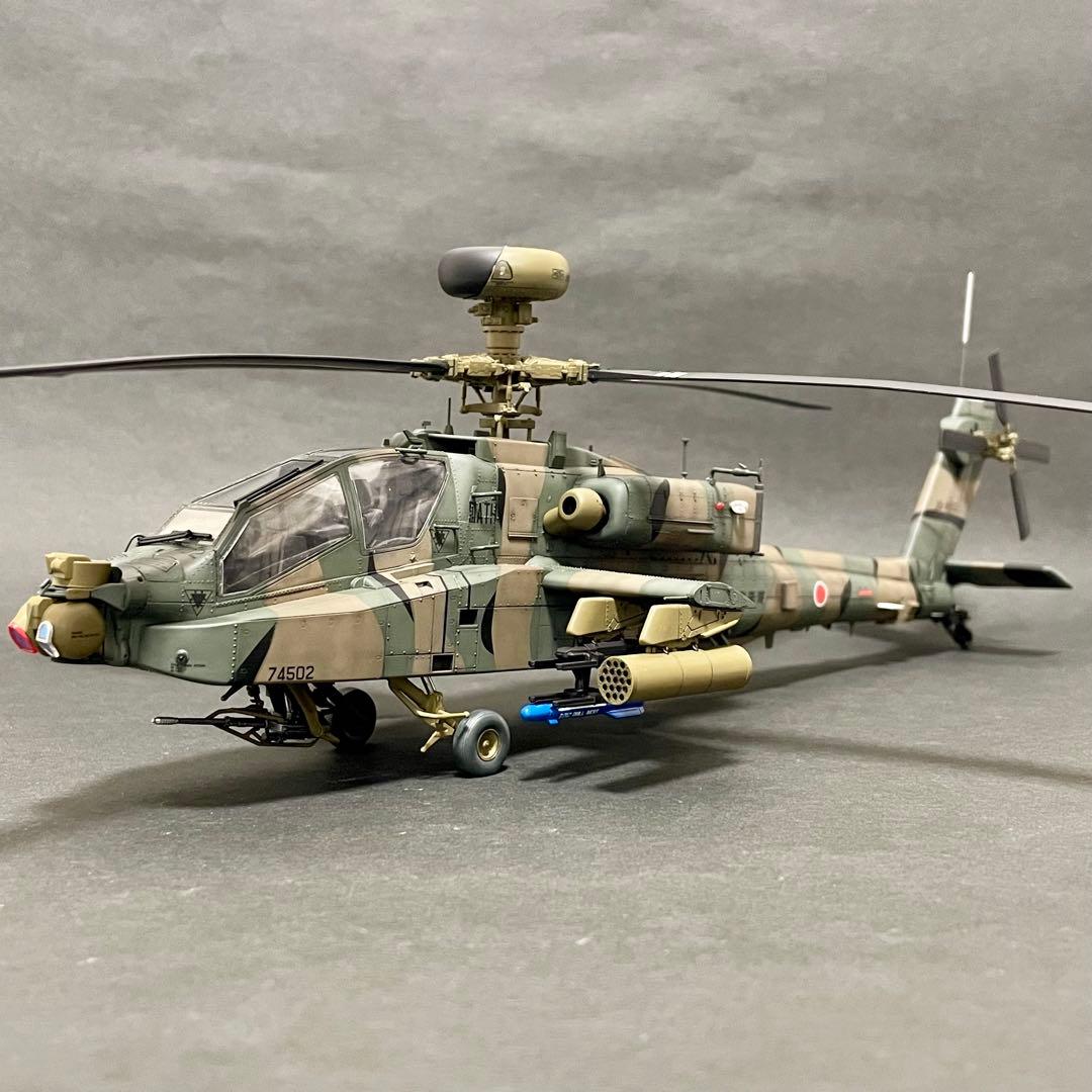 【完成品】 ハセガワ 1/48 AH-64D アパッチロングボウ 陸上自衛隊