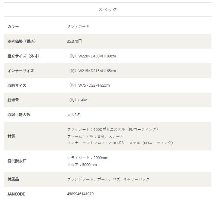 DOD ザ・ワンタッチテントM キャノピーポールセット