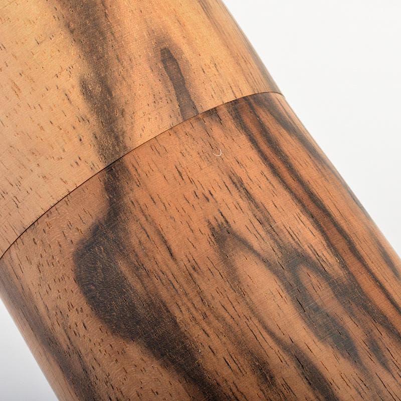 茶道具　黒柿製　黒柿造り　茶筒　共箱　M　6064