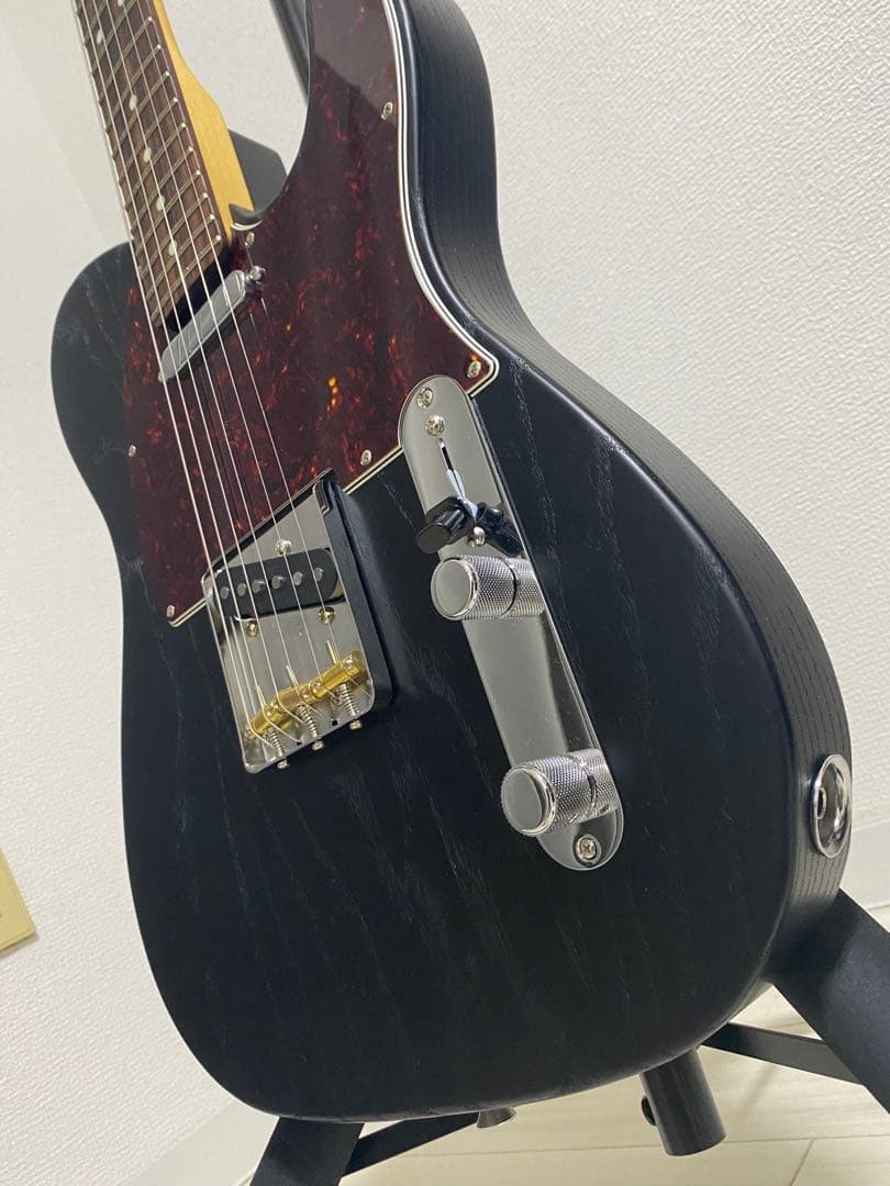 ギター fender MIJ telecaster raw ash black