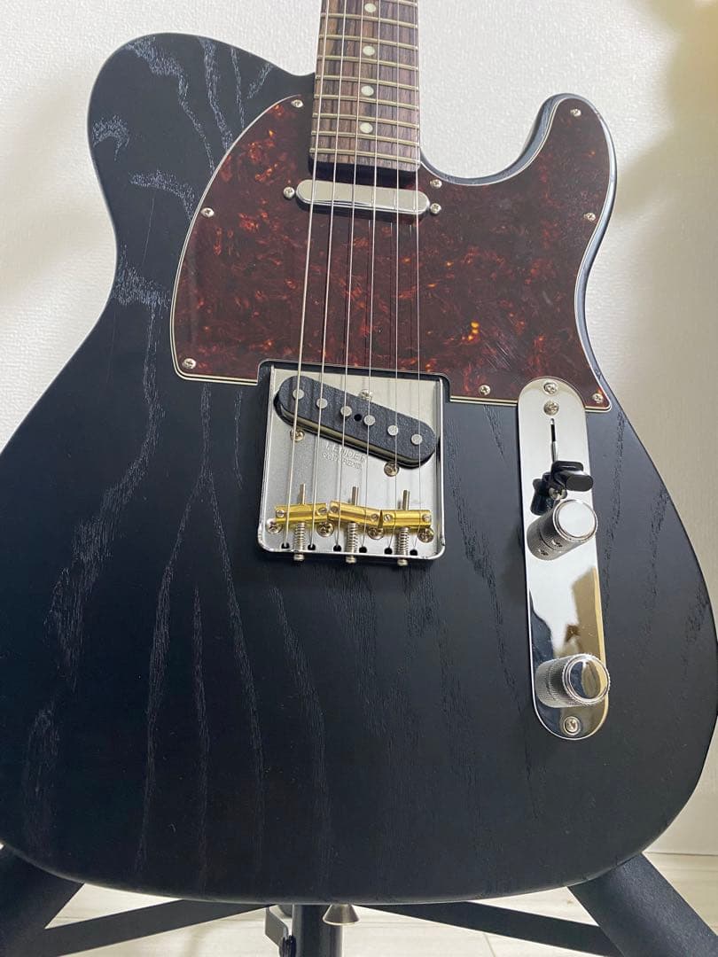 ギター fender MIJ telecaster raw ash black