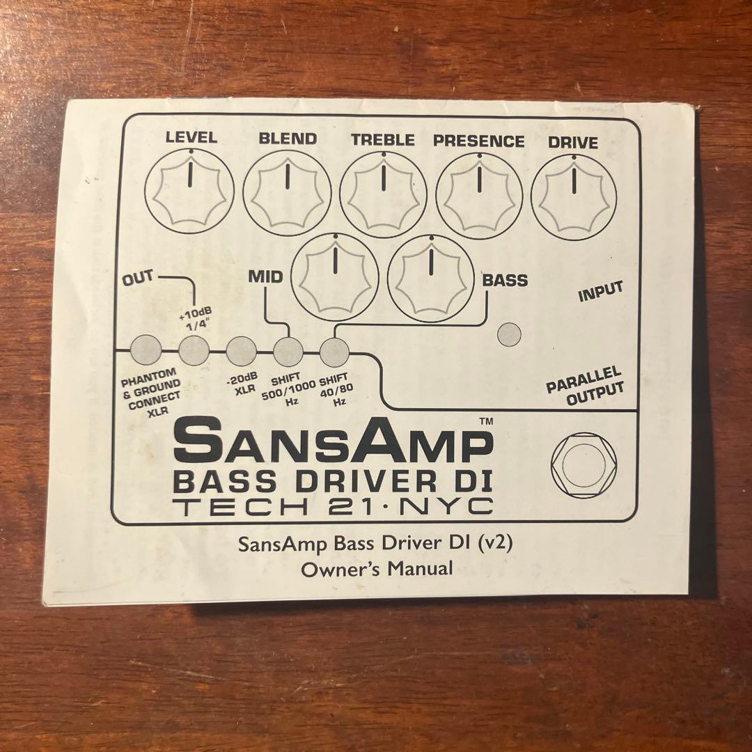 ベース SansAmp BASS D DI V2 USA