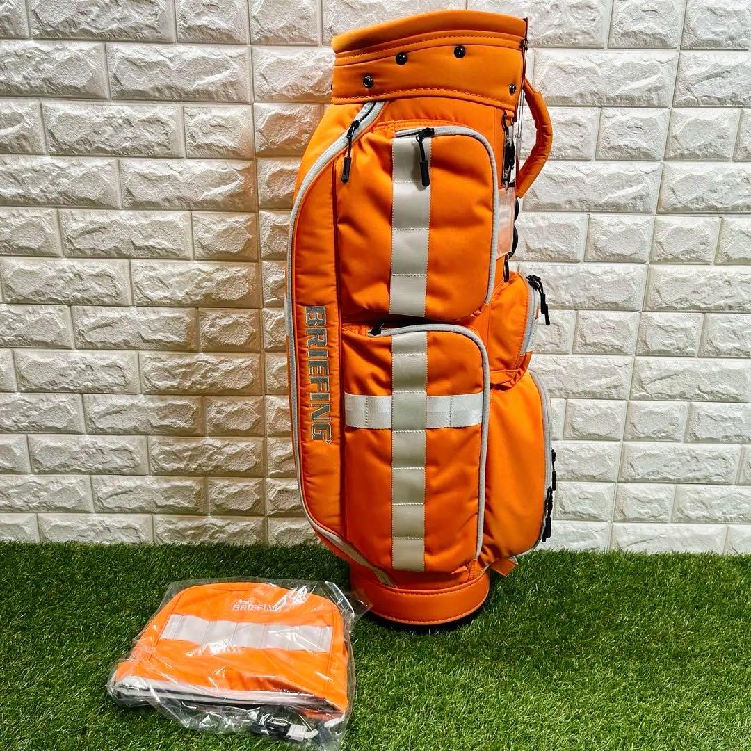 【新品】BRIEFING GOLF CR-6 オレンジ キャディバッグ 8.5型
