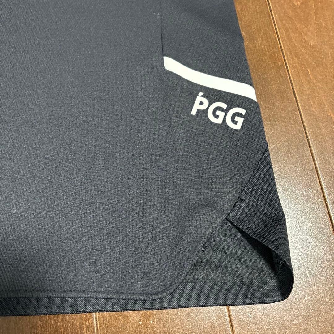 パーリーゲイツ　PGG ポリエステルメッシュポロシャツブラックサイズ1