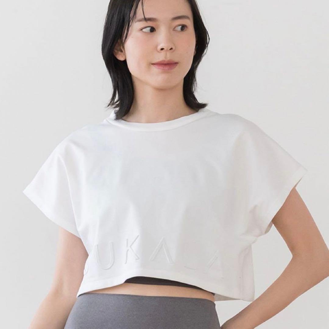 新品＊未使用品【SUKALA】ブラトップ付きエンボスTee Lサイズ