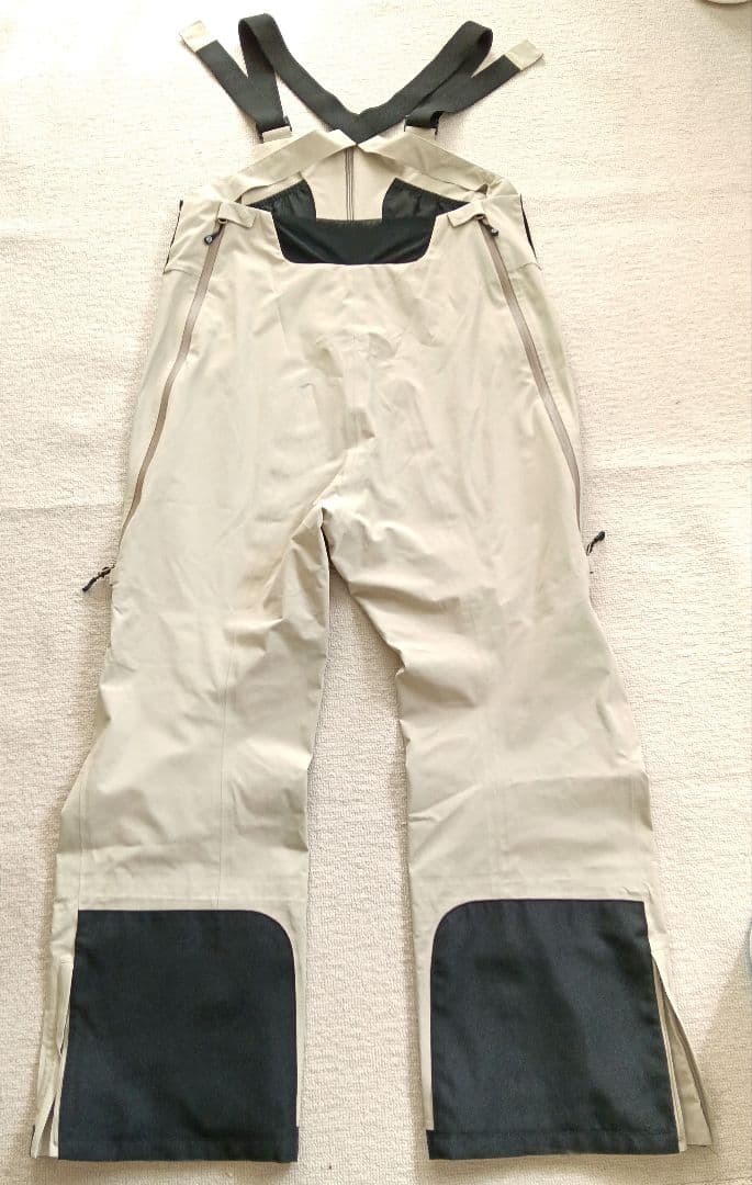 美品 unfudge アンファッジ PEEP BIB PANTS ベージュ