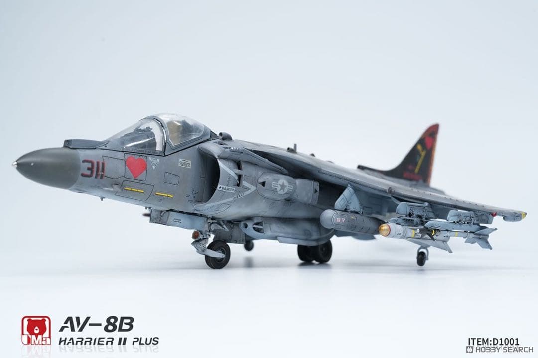 【モデルアート二月号掲載中】1/48 AV-8B ハリアーⅡ プラスプラモデル