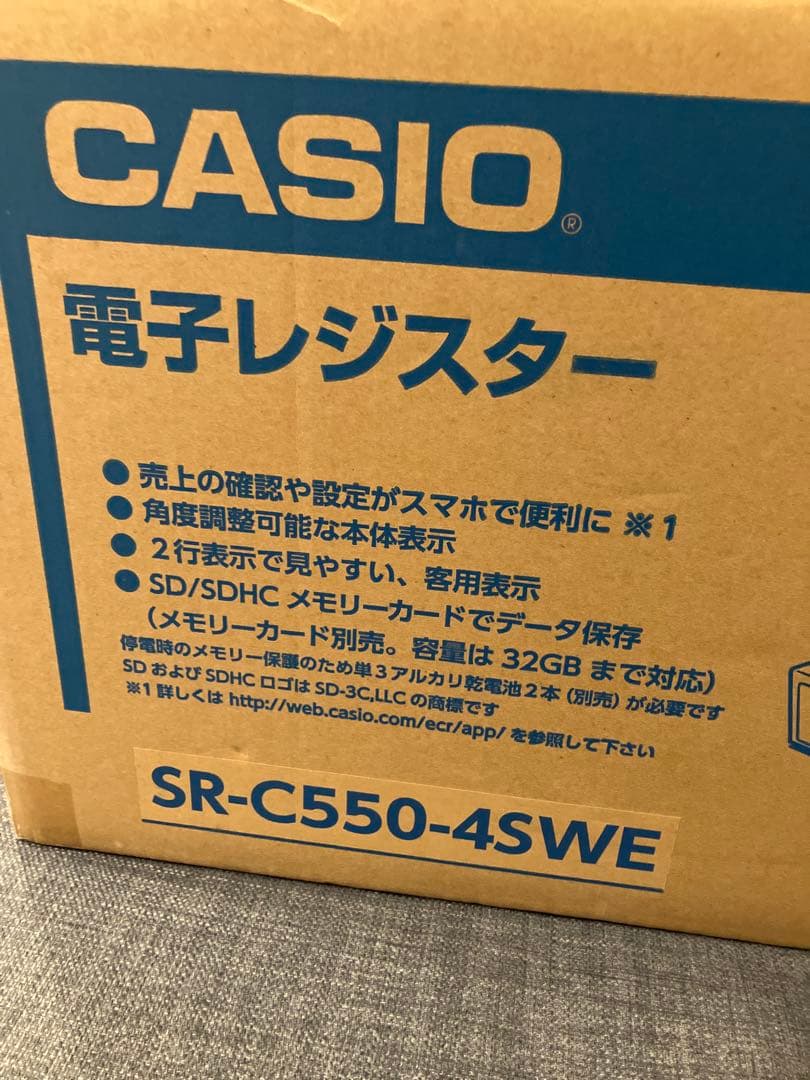 D*w様 CASIO 電子レジスター SR-C550 本体 箱 説明書付
