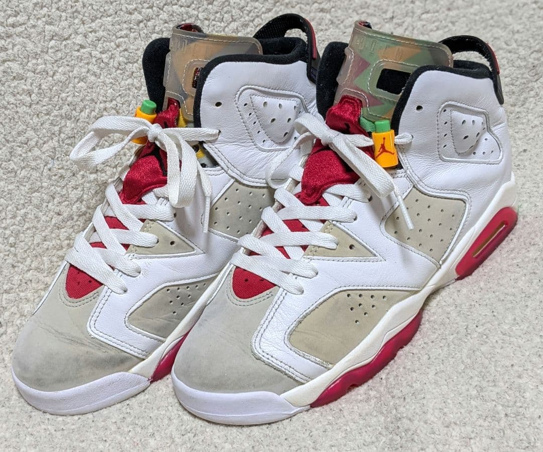 Air Jordan 6 ホワイト/レッド25cm