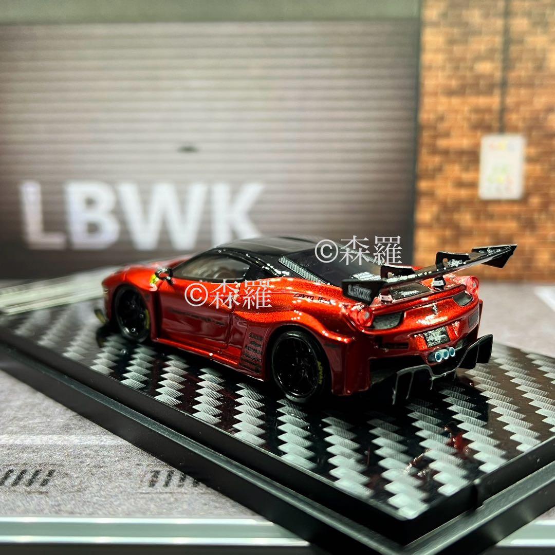 現品 LBWK Ferrari フェラーリ 458 GT 1/64 赤 ミニカー