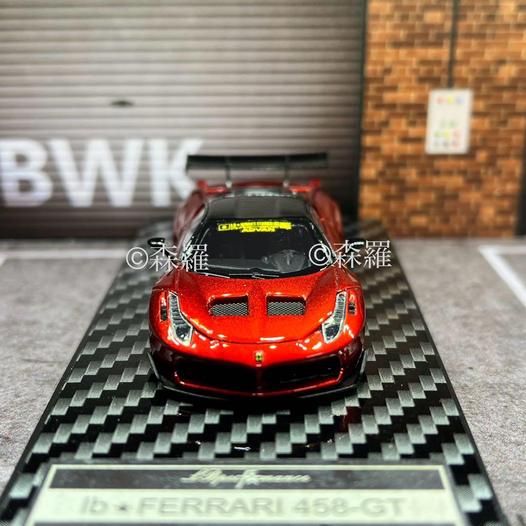 現品 LBWK Ferrari フェラーリ 458 GT 1/64 赤 ミニカー