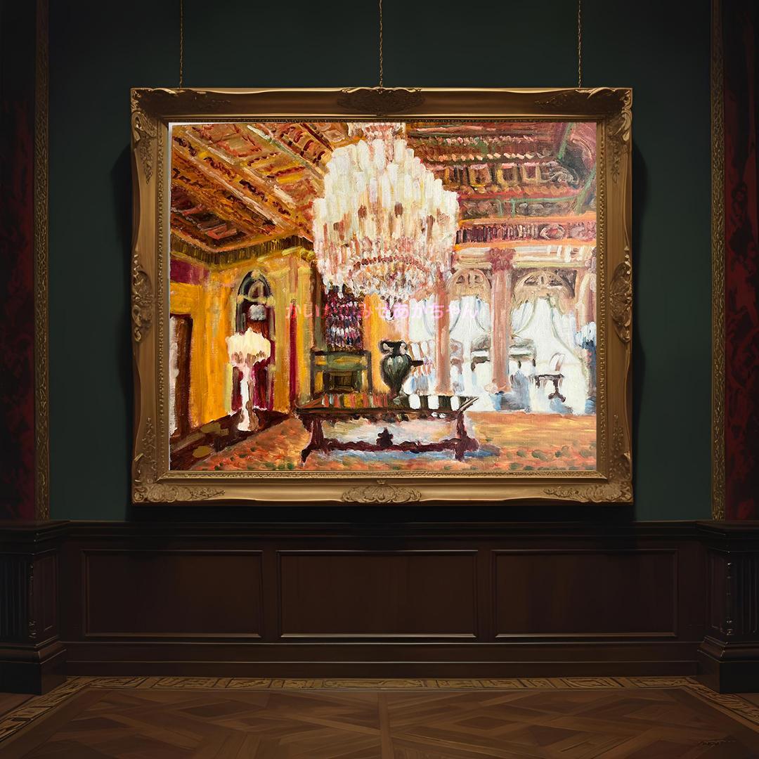 50×61㎝「シャンデリア　２」油彩・原画・F12