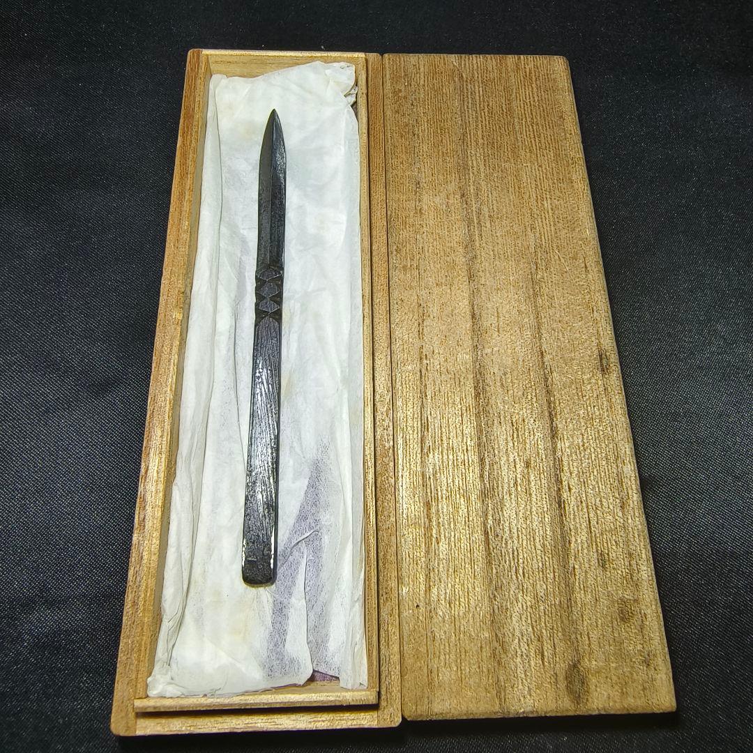 馬針 鉄地 江戸骨董 長さ10cm 本物 珍品 武具刀装具 旧家蔵出蒐集家放出