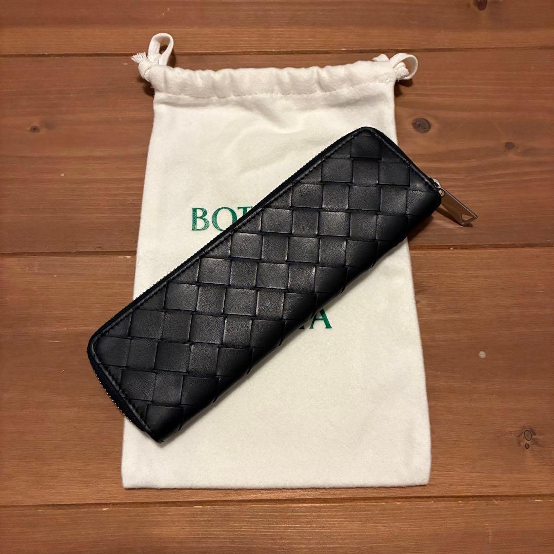 ボッテガヴェネタ BOTTEGA VENETA レザーペンケース ブラック 新品