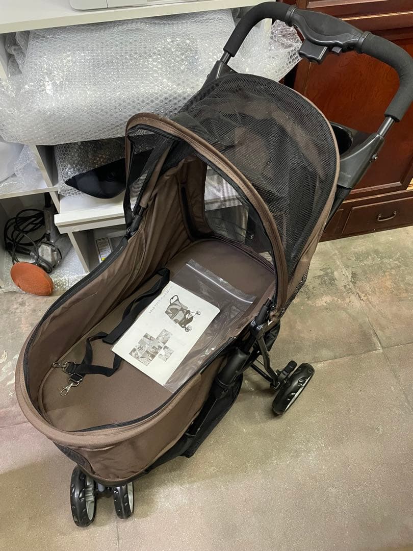 ペットカート　タンスのゲン　ブラウン