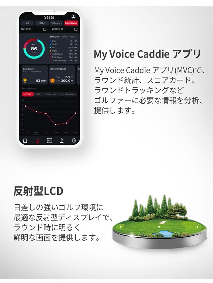 ボイスキャディ t9 グレーのみ GPSナビ 腕時計