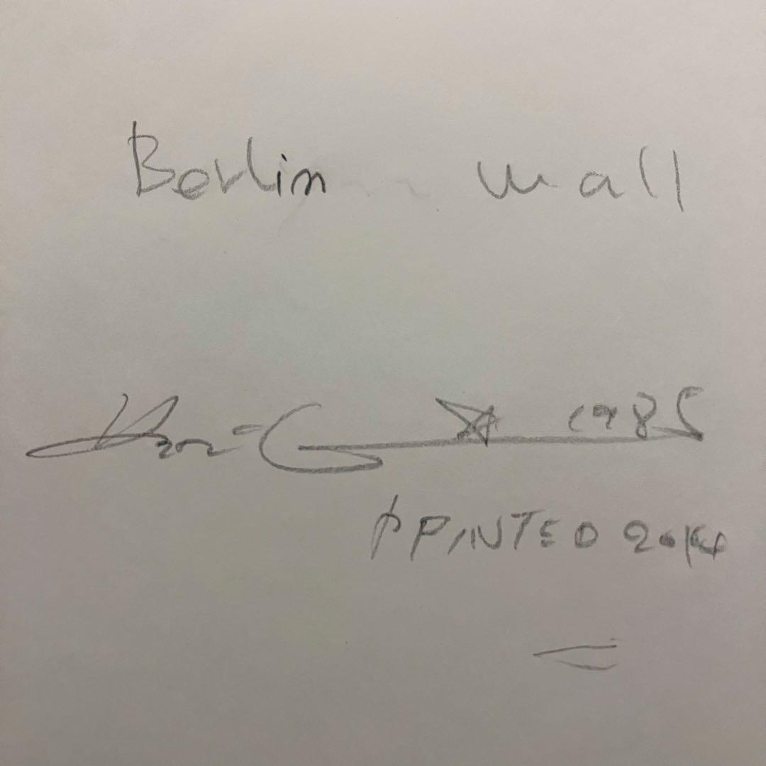 空*〕様 ハービー・山口 オリジナルプリント「ベルリンの壁」【署名入，プリントの