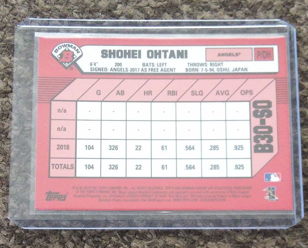 ANGELS 大谷翔平BOWMAN 30th printsign CARD
