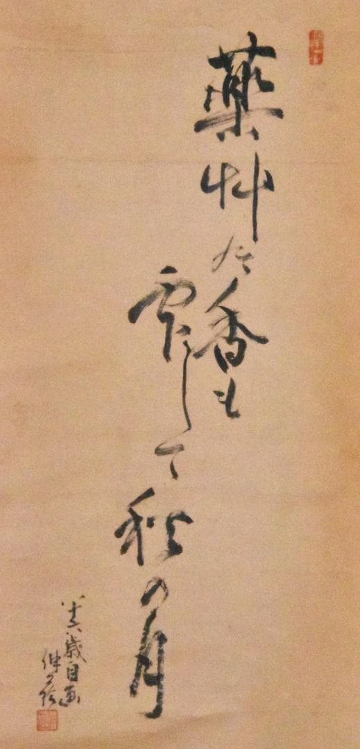 時代物 薬師如来 掛軸 水墨画 在銘 日本画 八十六歳自画 神仏 仏画 仏教美術