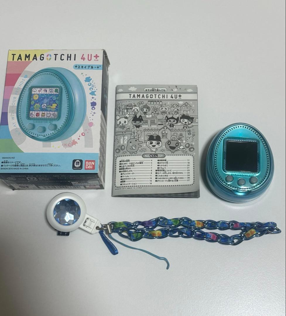 Tamagotchi 4U+ スカイブルー 箱・ストラップ付き