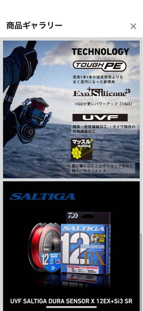 クロマグロに是非　Daiwa Saltiga 12号 EX PEライン 300m