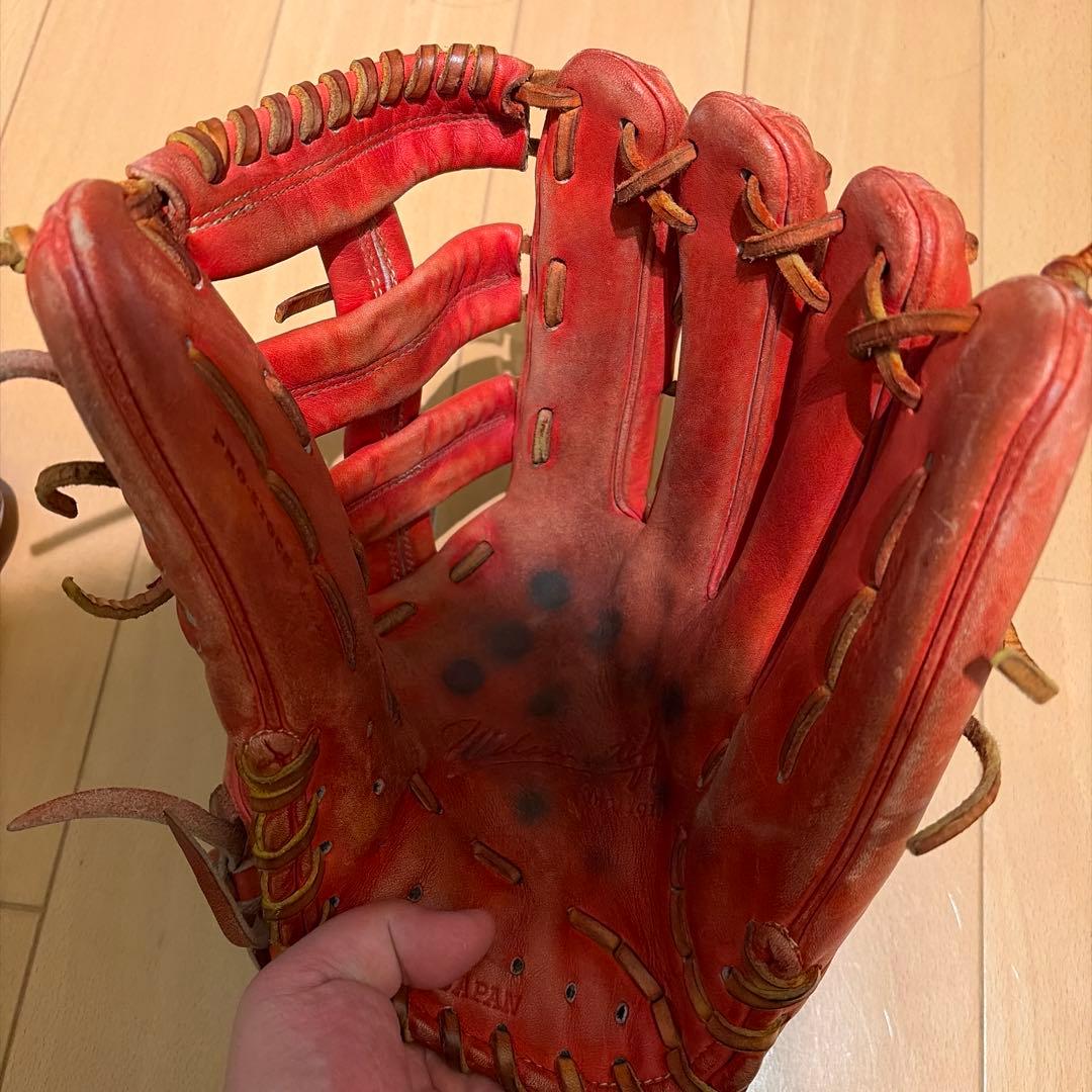 Wilson 硬式グローブ オレンジ　外野用