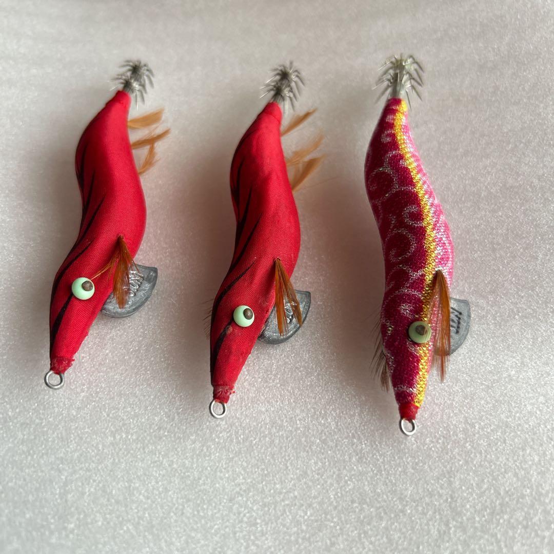 希少　餌木猿3.0 クレナイ/ネイチャー斉藤からくさピンク　美品