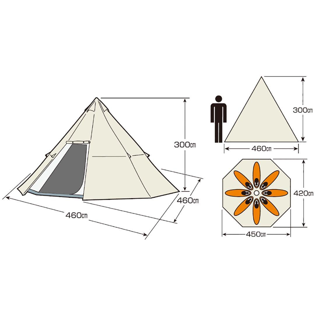 キャプテンスタッグCSクラシックス ワンポールテント オクタゴン460UV