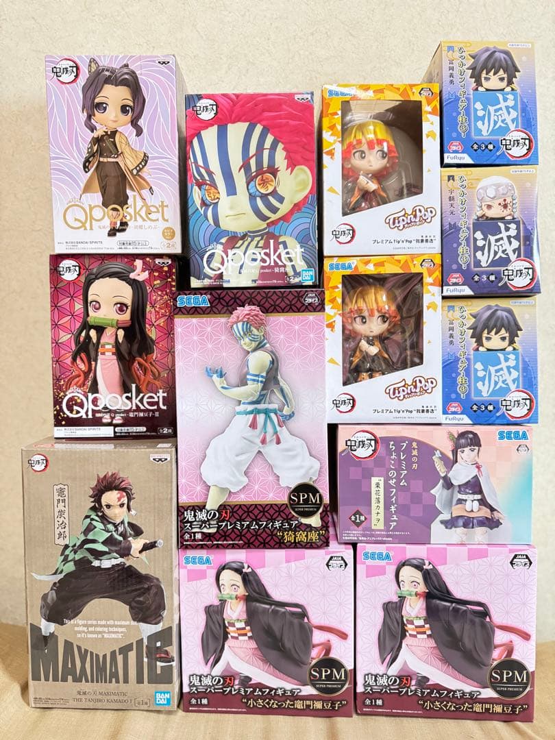 【新品未使用】鬼滅の刃まとめ売り！フィギュア Qposket ぬいぐるみ