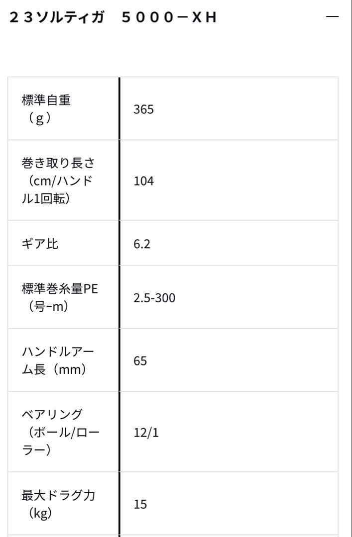ダイワ　23ソルティガ　5000-XH