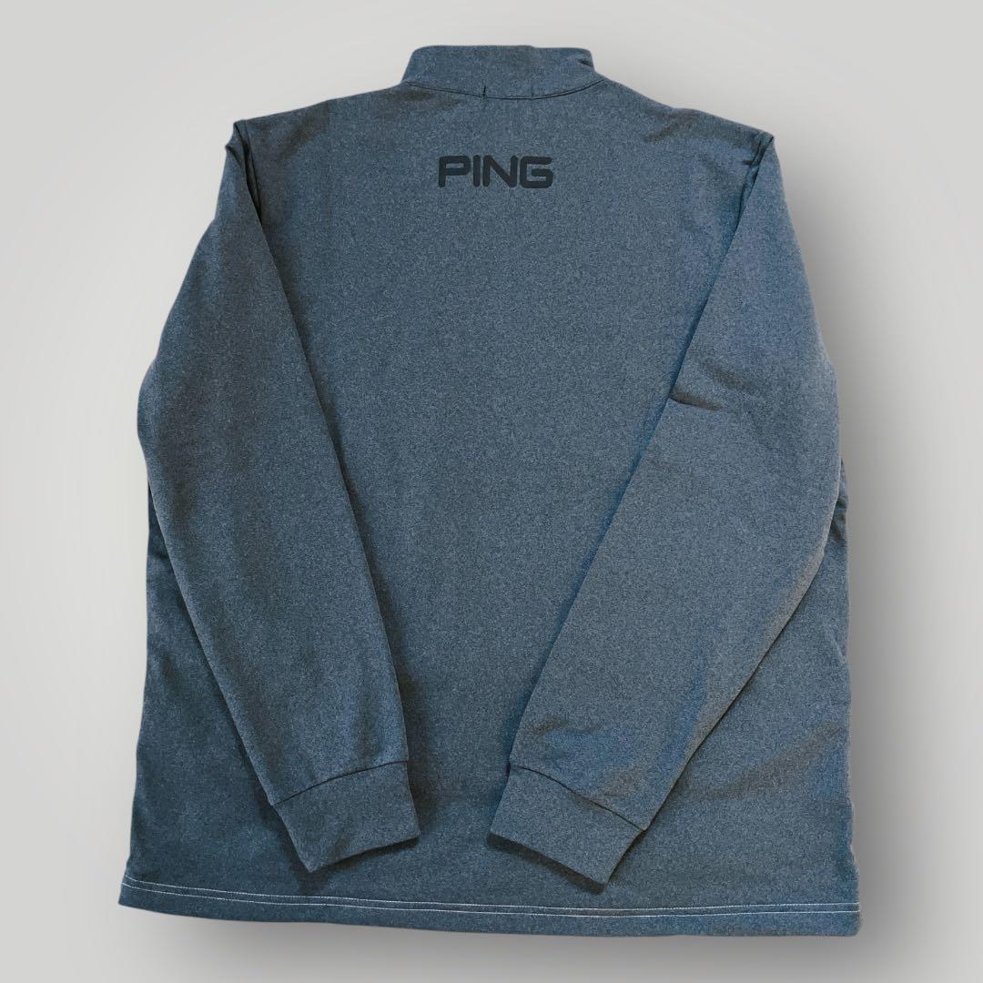 【新品】PING 2024年　キルティング ハーフジップシャツ　ホワイト　3L
