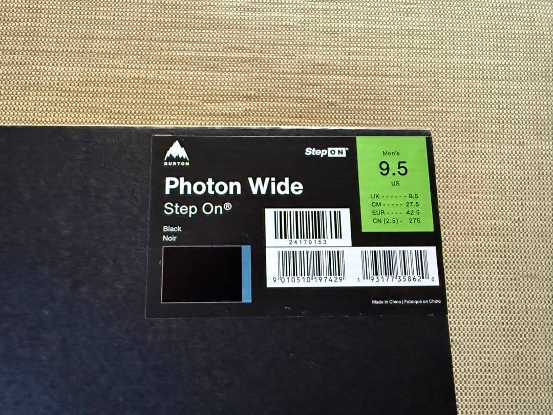 Burton Photon (フォトン)Wide StepOnブーツ US9.5