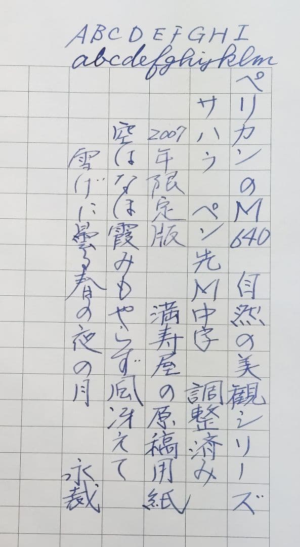 【調整済】ペリカン 自然の美観シリーズ　M640 サハラ　2007年限定版 中字