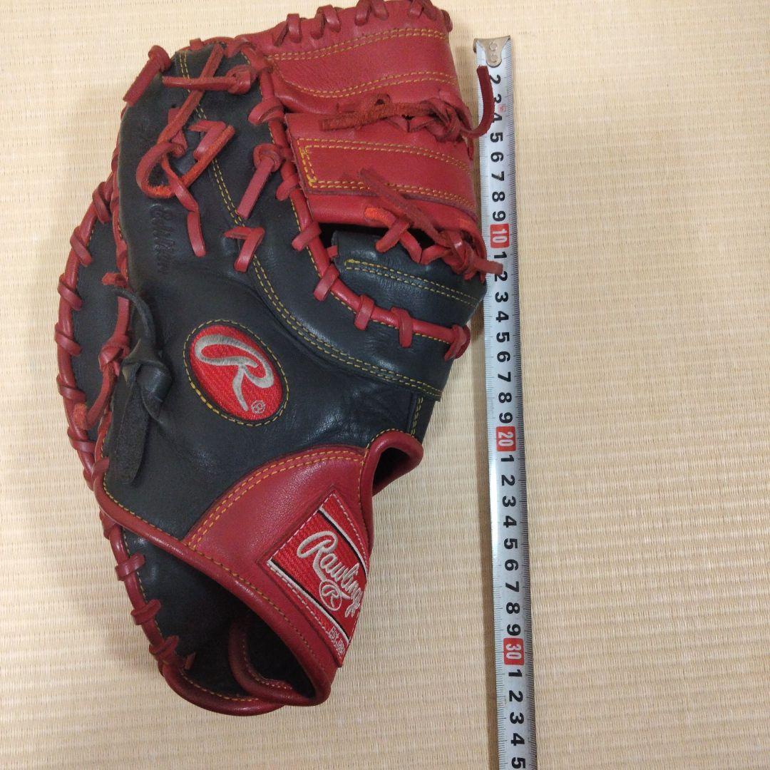 Rawlings ファーストミット　左用　赤　黒　 軟式