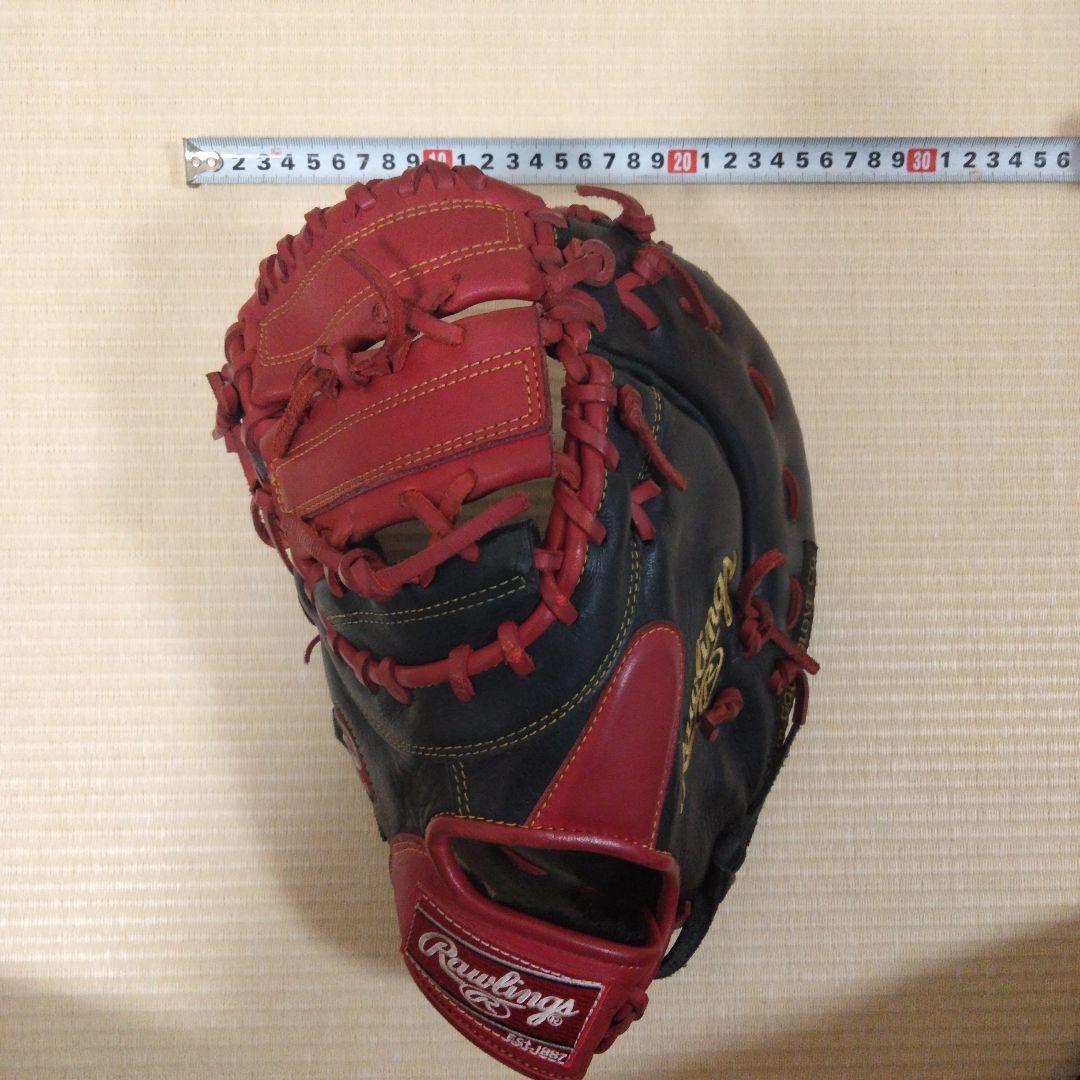 Rawlings ファーストミット　左用　赤　黒　 軟式