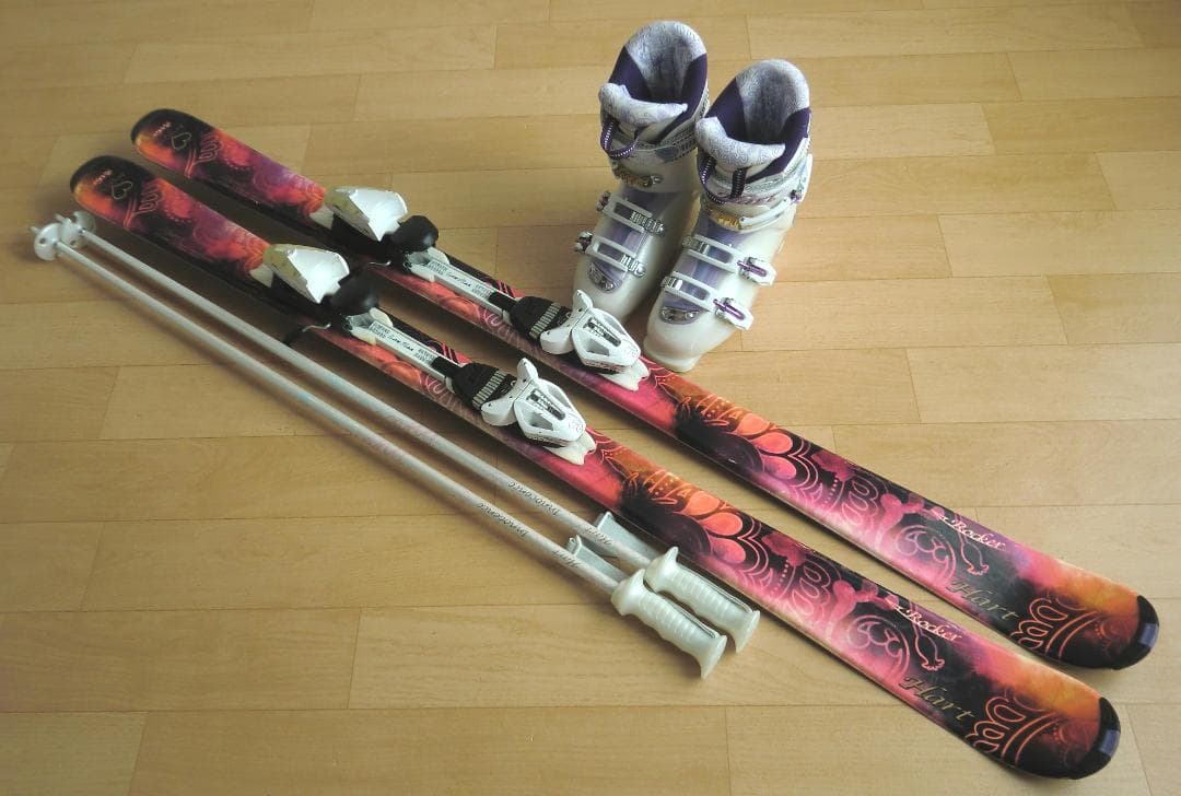 ■■送料無料■Hart■女性用スキーフルセット■板145靴24■メンテ付■■