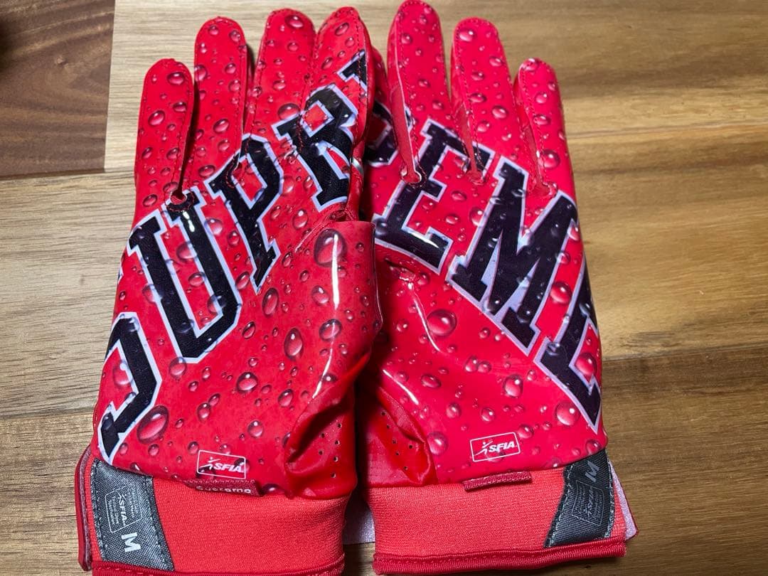 赤M Supreme NIKE Vapor Jet football Glove