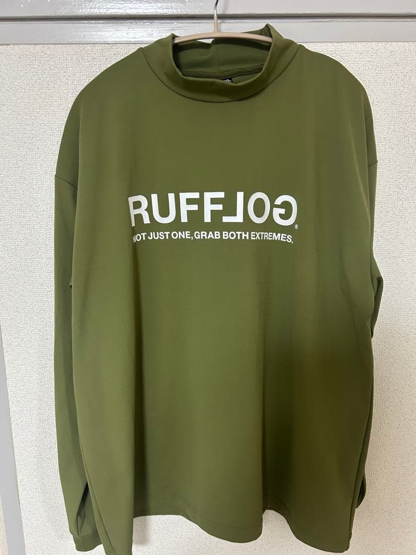 RUFFLOGオリーブ ハイネック長袖シャツ