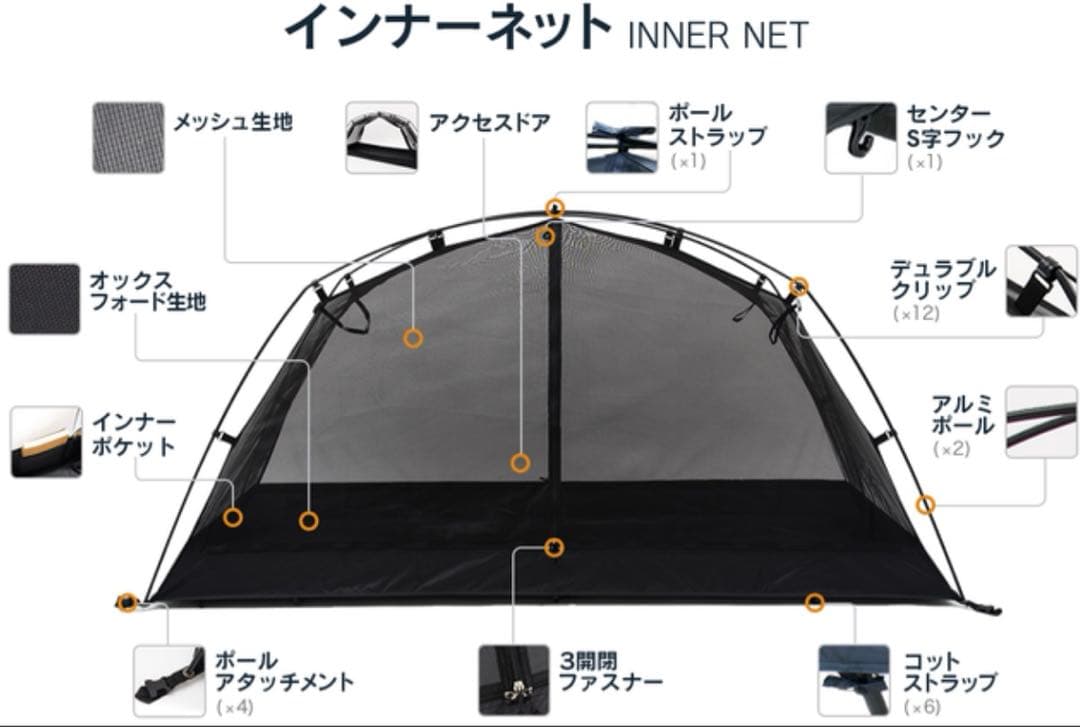 Naturaldrop Earthline　高床移動式タイニーテントコット