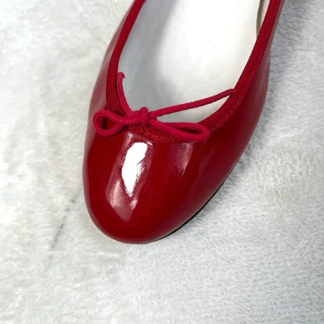 【美品】Repetto レペット バレエシューズ 赤 エナメル 39
